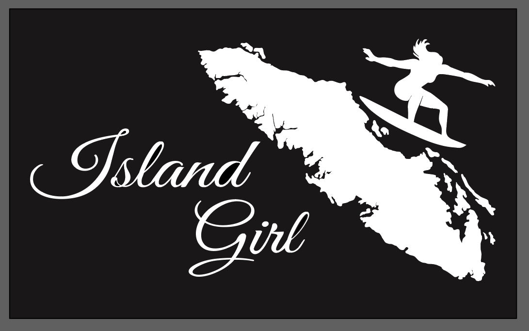 Surfer Girl on the Island - Island Girl – Vancouver Island Decals