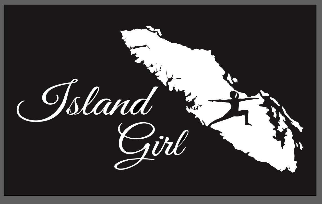 Yoga Girl Inside Island - Island Girl Decal – Vancouver Island Decals