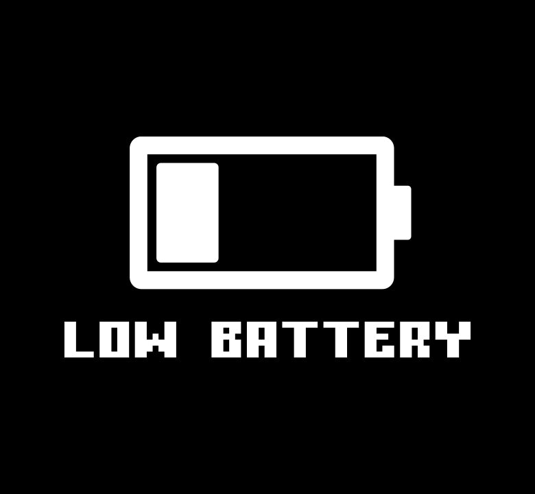 Low Battery Decal – Vancouver Island Decals