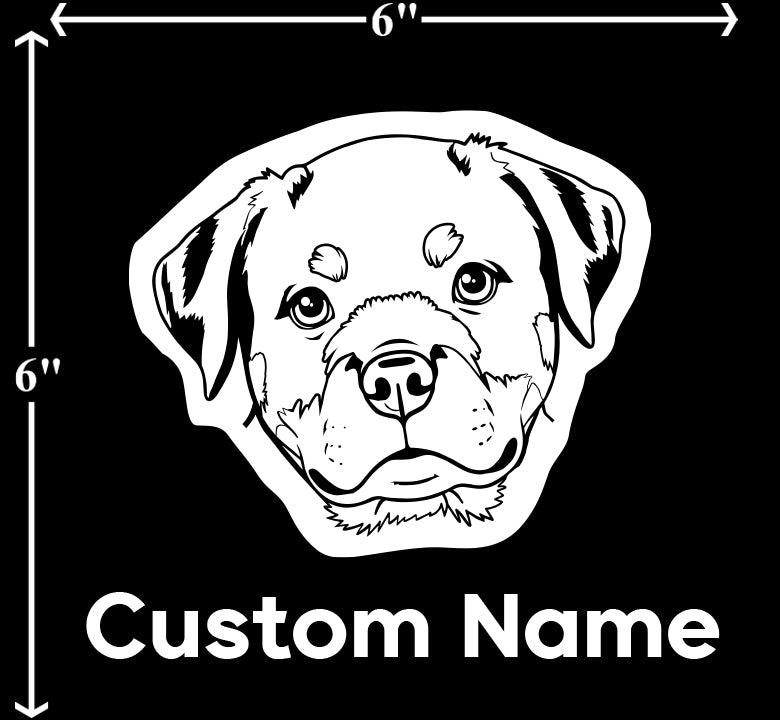 Rottweiler - Customizable Pet Decal – Vancouver Island Decals