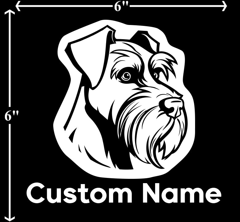 Schnauzer - Customizable Pet Decal – Vancouver Island Decals