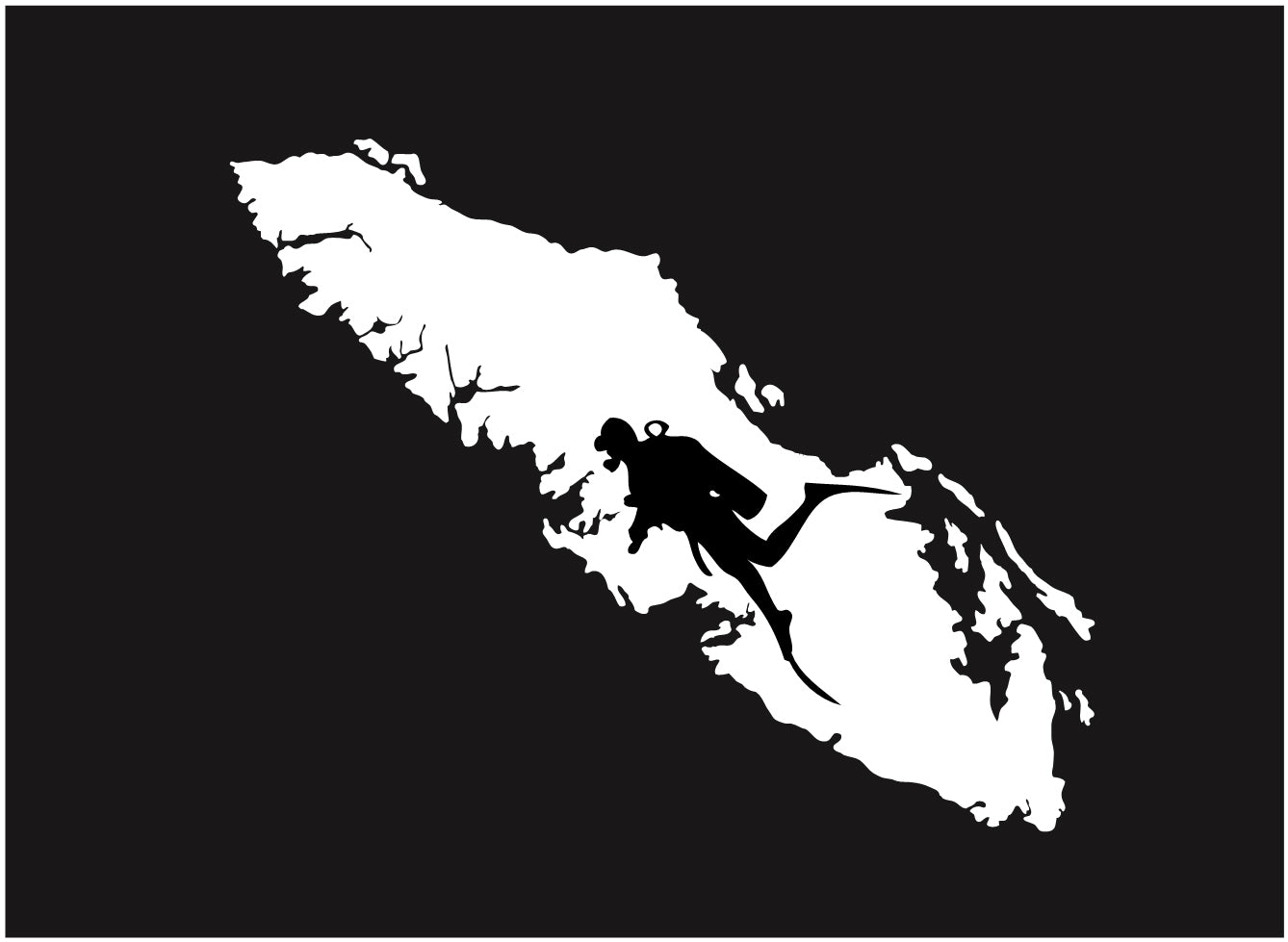 Scuba Diver Island Decal – Vancouver Island Decals